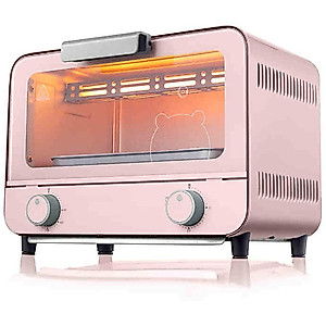 9L Mini Oven,with 800W Adjustable Temperature 50-230 ℃ and 30 Minutes Timer Household Baking Multifunctional Cake Oven (Pink)