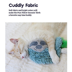 Petstages Purr Pillow Snoozin' Sloth Soothing Plush Cat Toy