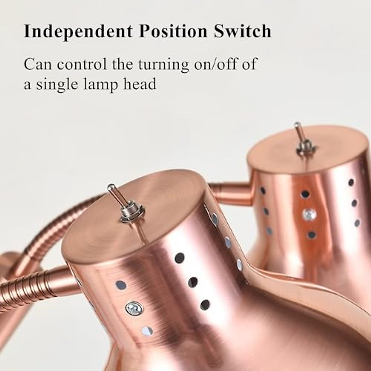 WTTTTW Portable Food Heat Lamp, Commercial Food Warmer Lamp, Free-Standing Heat Lamp for Food, Catering Food Warming Lamp for Buffet Parties,Brown