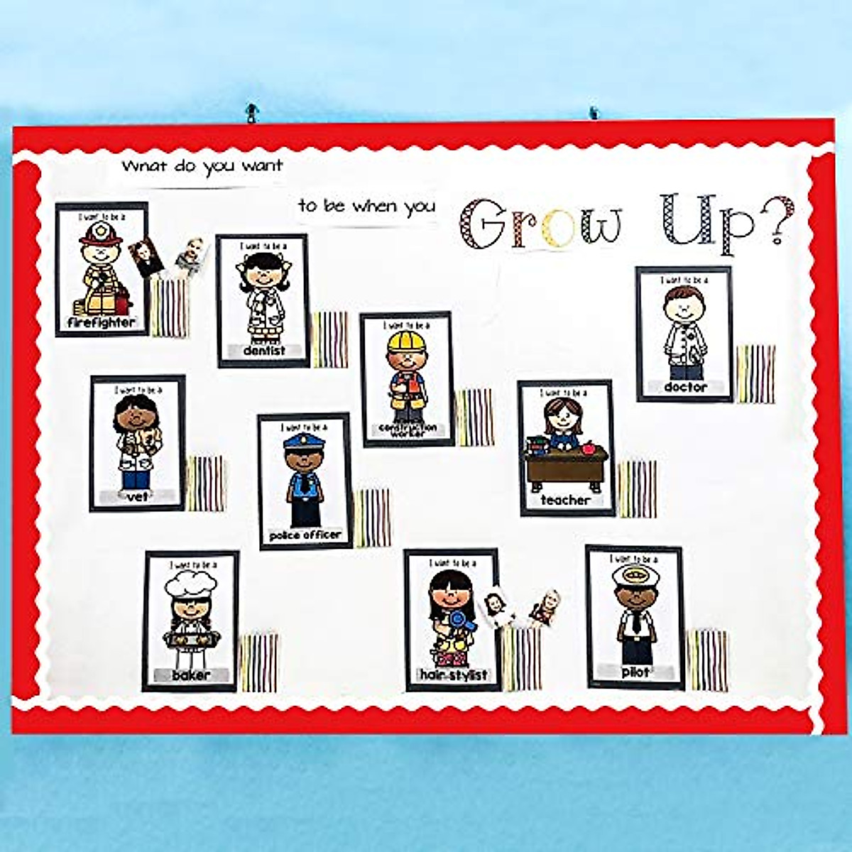 Red Scalloped Bulletin Board Borders for Valentine’s Day Classroom Decoration 36 Feet