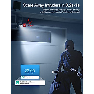 TMEZON 2 Pack Wireless Security Camera Outdoor, 2K Security Camera Wireless Solar Powered, PTZ WiFi Control