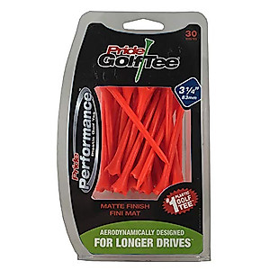 PRIDE GOLF TEE unisex adult 30 Count Golf Tees, Orange, 3.25 US
