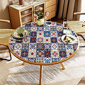 Peel and Stick Wallpaper Boho Colorful Tile Contact Paper Removable Boho Wallpaper Self Adhesive Wallpaper Waterproof Contact Paper Decorative Cabinets Furniture Shelf Drawer Liner 17.7"x78.7"