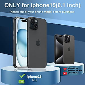 Ezanmull for iPhone 15 Case [Compatible with MagSafe] [with Built-in Touch Sensitive Anti-Scratch 9H Tempered Glass Screen Protector + Camera Lens Protector] Full-Body Magnetic Case (Clear&Pink)