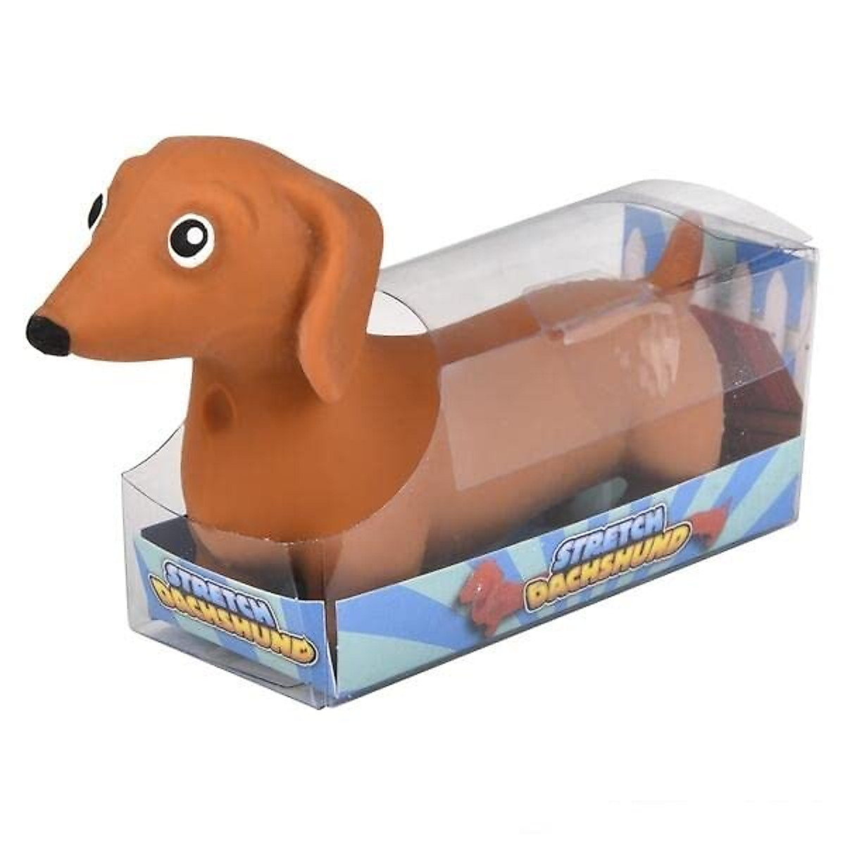 Dachshund Dogs 4 Pack Stretchable Squeezy -Fidget- Anxiety-Stress Reliever, – Party Favor, Accessory, Goody Bags, Prizes, Piñatas, Stocking Stuffers, Carnivals