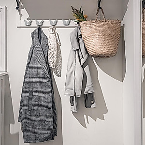 Ideal Swan 6 PCS Hooks for Shower - Stainless Steel Butterfly Shape Hooks, Essentials Elegant and Functional Home Storage Solution for Decor Bathroom Kitchen Home (Black)