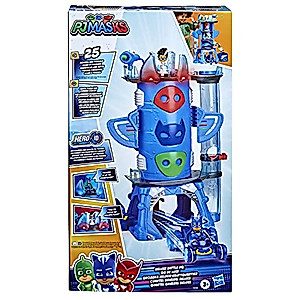 PJ Masks Deluxe Battle HQ Preschool Toy, Headquarters Playset with 2 Action Figures, Cat-Car Vehicle, and More for Kids Ages 3 and Up