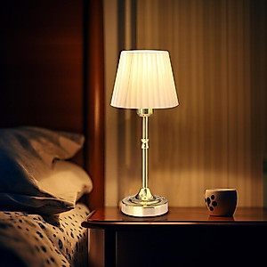 Leroxo Portable Metal LED Lamp, Cordless Metal Lamp, Touch Control Charging Lamp3-Levels Brightness Rechargeable Bedside Lamp,Laser,LED lamp