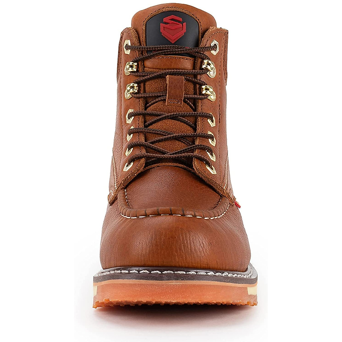 SUREWAY 6” Mens Heavy Duty Steel/Composite/Soft Toe Work Boots for Men,Goodyear Welt,Extremely Comfortable Durable Proved,Superior Oil/Slip Resistant,Thicker Leather,Wedge Sole,Moc Toe Work