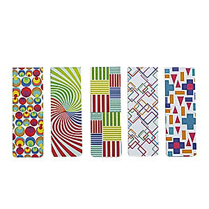 5Pcs Magnetic Bookmark Geometry Magnet Page Marker Magnetic Page Clip Creative Colored Bookmark Assorted Bookmark Set for Women Men Book Lover Reader Student Teacher School Home Office Reading Supplie
