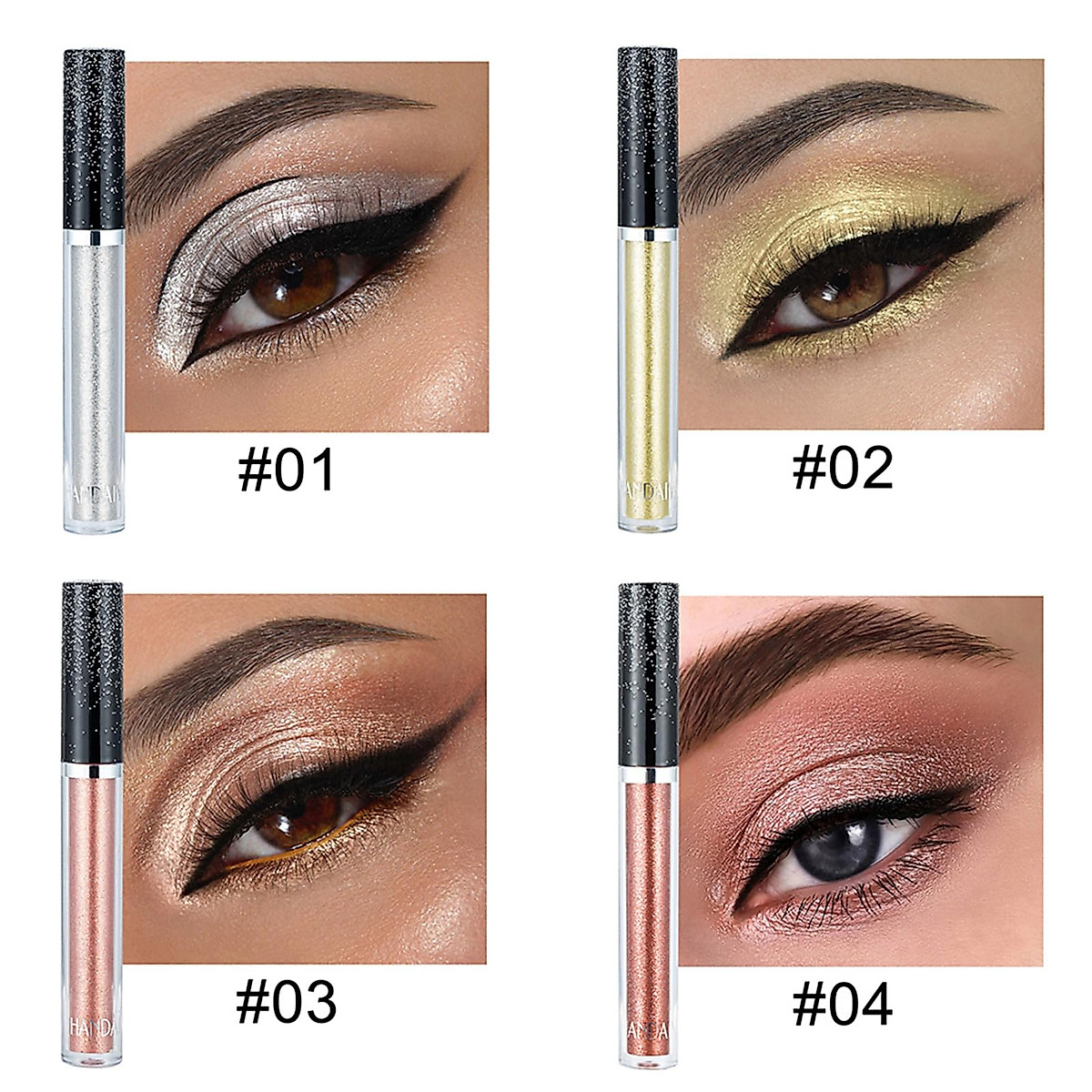 DekRion Liquid Eyeshadow, Purple, High-Pigmented Colorful Glitter Eye Shadow