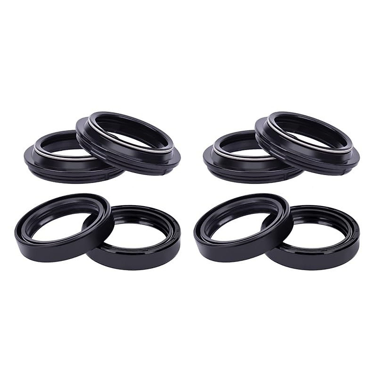 43x55x11 Front Fork Damper Oil Seal 43 55 Dust Cover For B-MW K1300GT Premium K1300 K 1300 GT Exclusive Edition ABS K1300S 1300 S (Color : 4pcs seal 4pc cover)