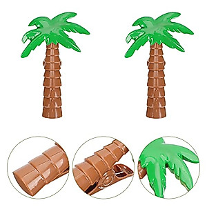 Zerodeko Pool Towel Clips Towel Clips Towel Beach Towel Clips Palm Tree Towel Holders Chair Holders Patio Holiday Pool Accessories 2pcs Large Clothespin Towel Beach Clip