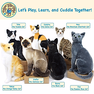 VIAHART Tate The Tuxedo Cat - 14 Inch Stuffed Animal Plush Black and White Kitten - by Tiger Tale Toys