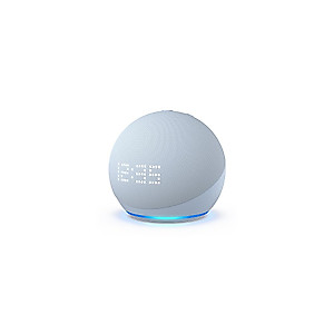 All-New Echo Dot (5th Gen, 2022 release) with clock | Smart speaker with clock and Alexa | Cloud Blue