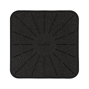Lazy K Induction Cooktop Mat - Silicone Fiberglass Scratch Protector - for Magnetic Stove - Non slip Pads to Prevent Pots from Sliding during Cooking - Square (7.4inches) Black