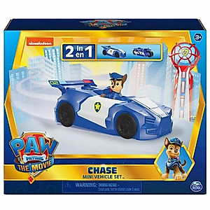Paw Patrol Chase Mini Movie Vehicle Set 2 in 1 Car & Motorcycle Plus Chase Character