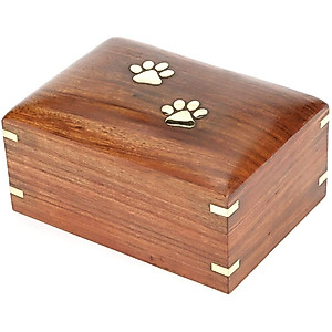 Wooden Pet Memorial Keepsake Cremation Urns for Ashes Pet Urn Wood Keepsake Box Urns for Cat Dogs Ashes | Cat Memorials