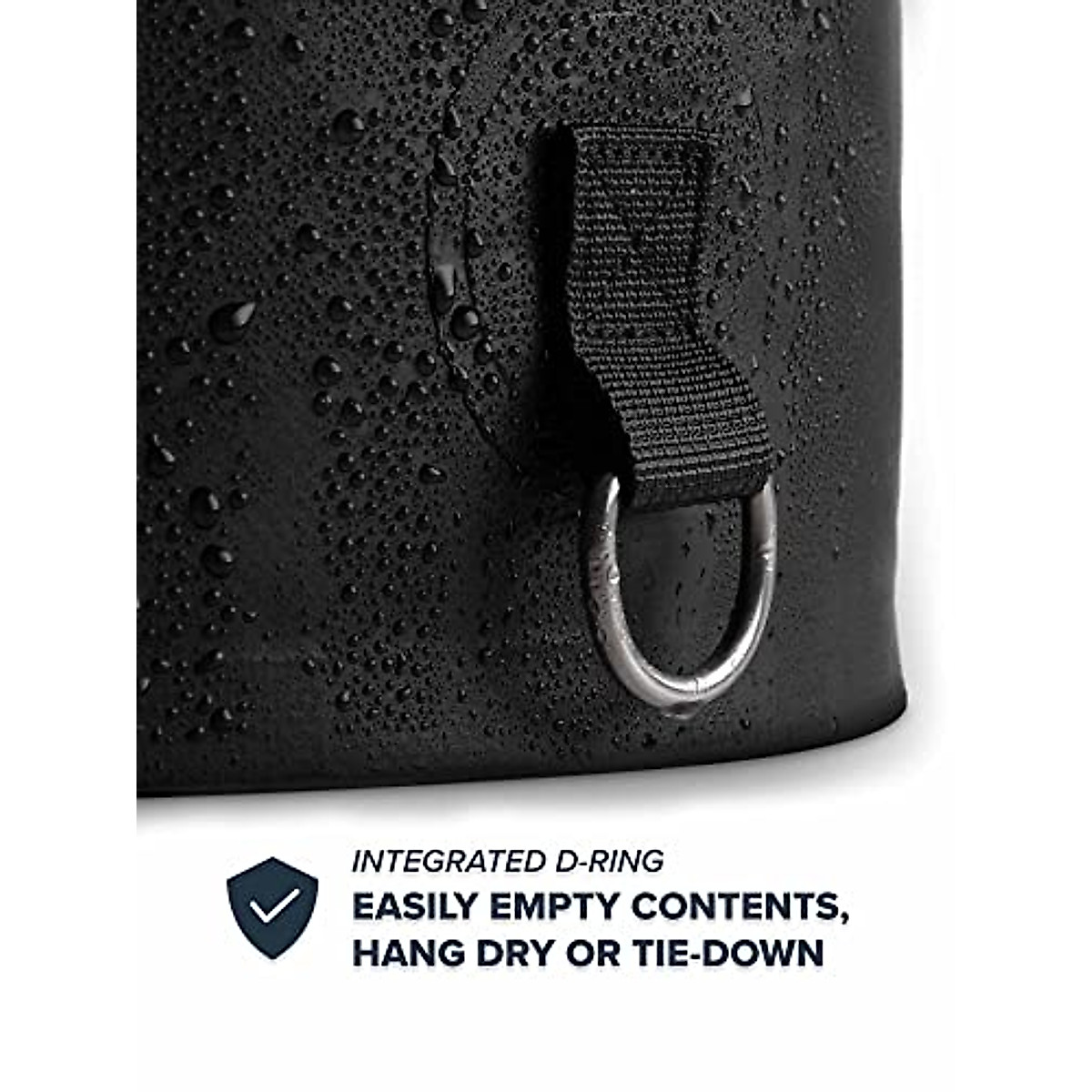 Rogue Endeavor Heavy Duty Collapsible Bucket (5 Gallon (20L) Includes Lid), Mesh Bag, Beach and Salt Water Ready, Durable Reinforced Design with Metal Hardware (Black)