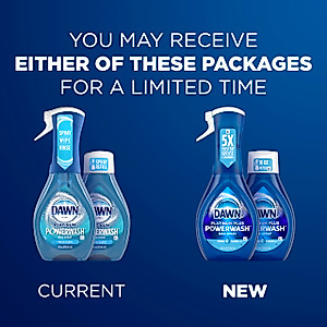 Dawn Powerwash Spray Starter Kit, Platinum Dish Soap, Fresh Scent, 1 Starter Kit + 1 Dawn Powerwash Refill, 16 fl oz each