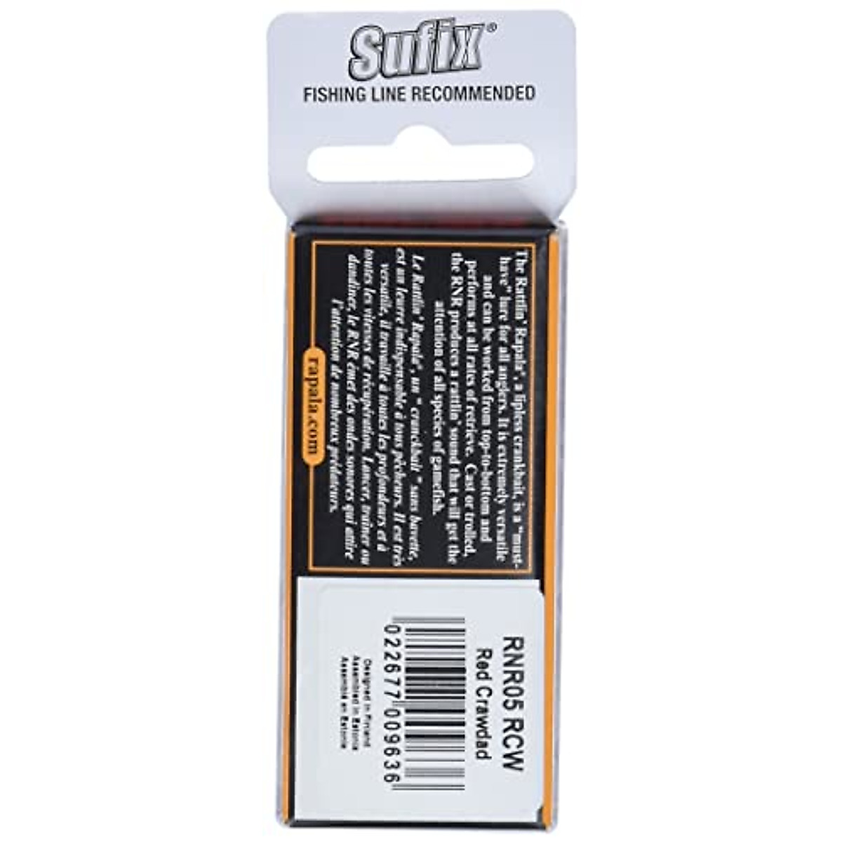 Rapala Rattlin 05 Fishing lure (Red Crawdad, Size- 2)