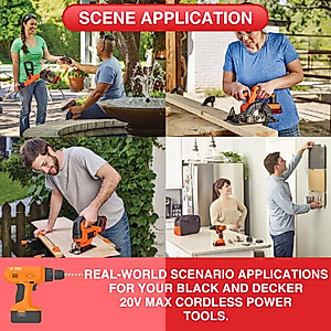 3000mAh 20V Replacement for Black and Decker Battery LBXR20 Max Lithium ion LB20 LBX20 LST220 LBXR2020-OPE LBXR20B-2 LB2X4020,2-Pack