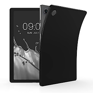 kwmobile TPU Silicone Case Compatible with Samsung Galaxy Tab A8 10.5 (2021) - Case Soft Flexible Shock Absorbent Cover - Black