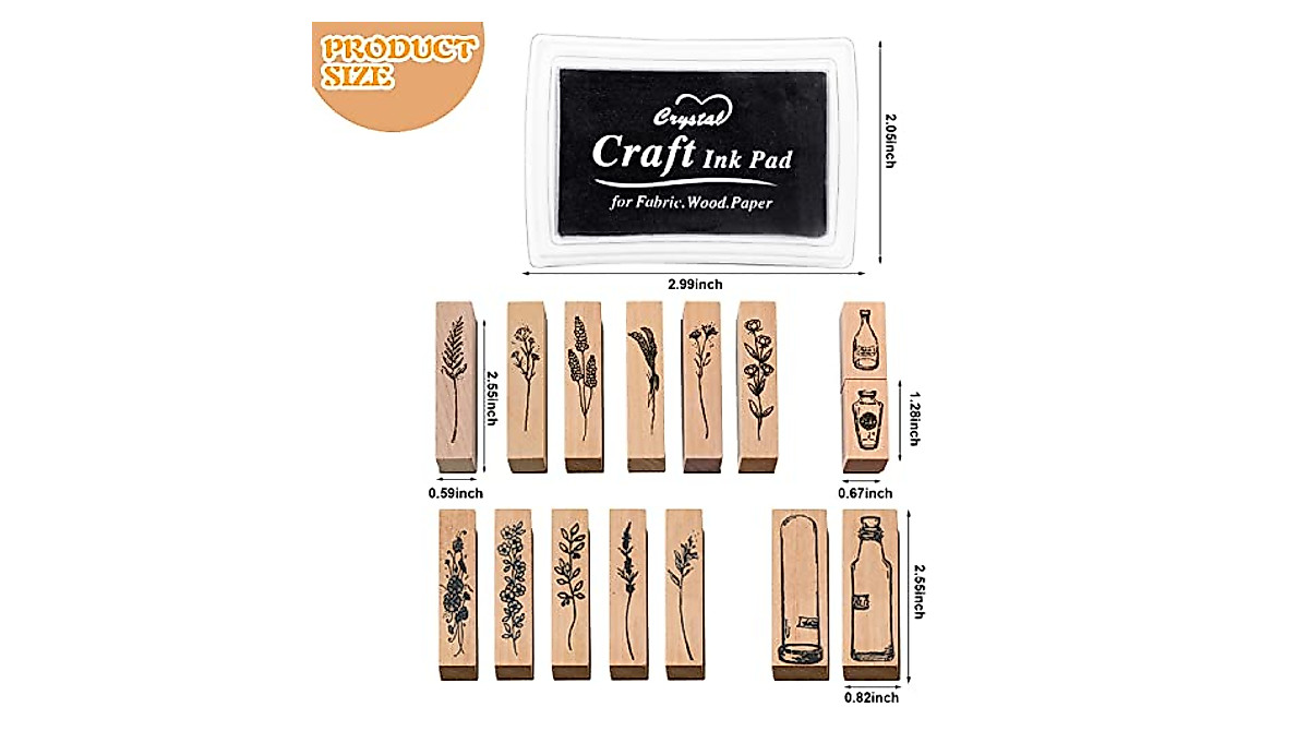 KAKALUOTE Vintage Wooden Stamps for Crafting