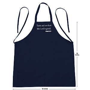 Christian Kitchen Aprons The Lord Is Good, Black, One Size Fits Most