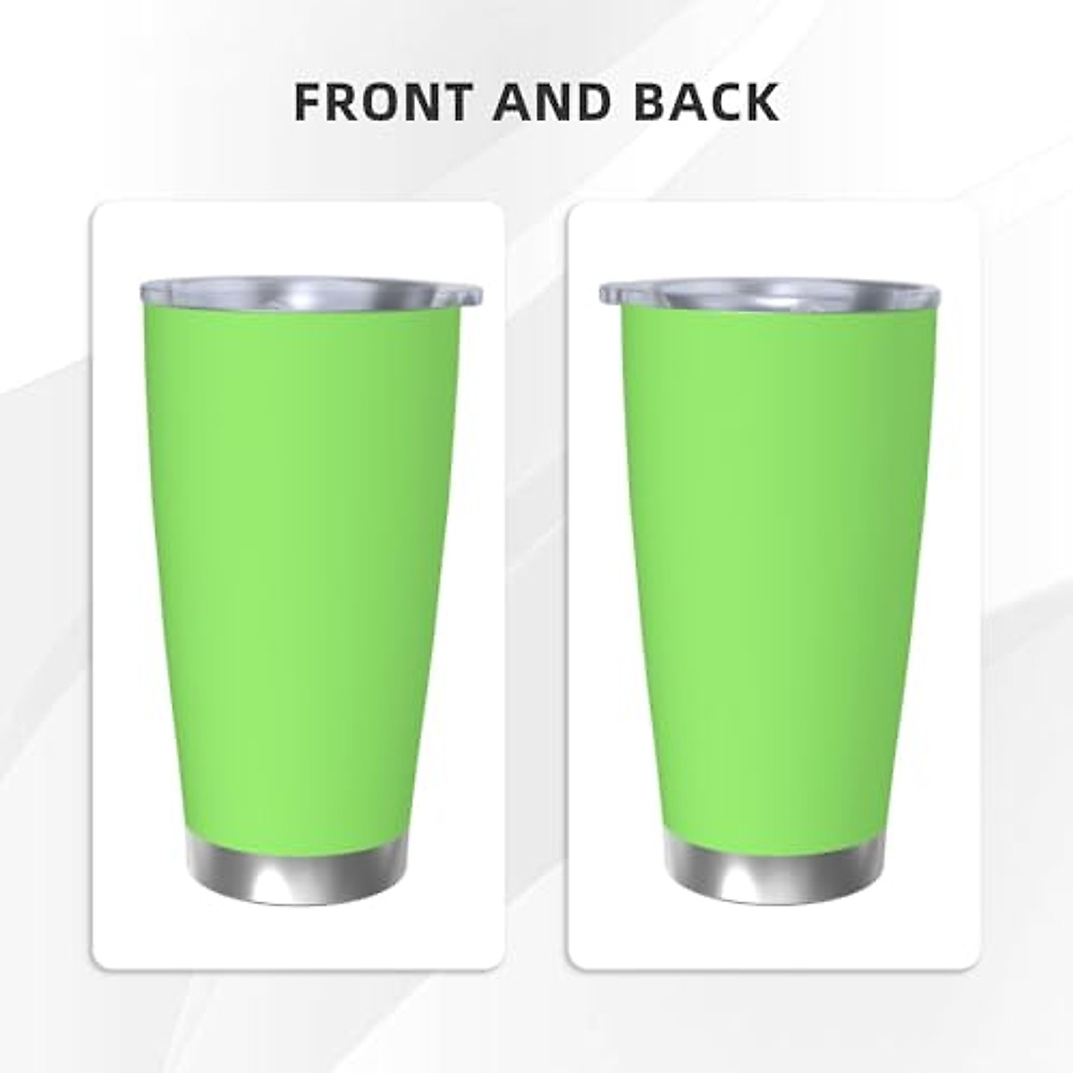WXZYFP Car cup (single silver rim), can use a straw or drink directly, easy to use.Solid color light green
