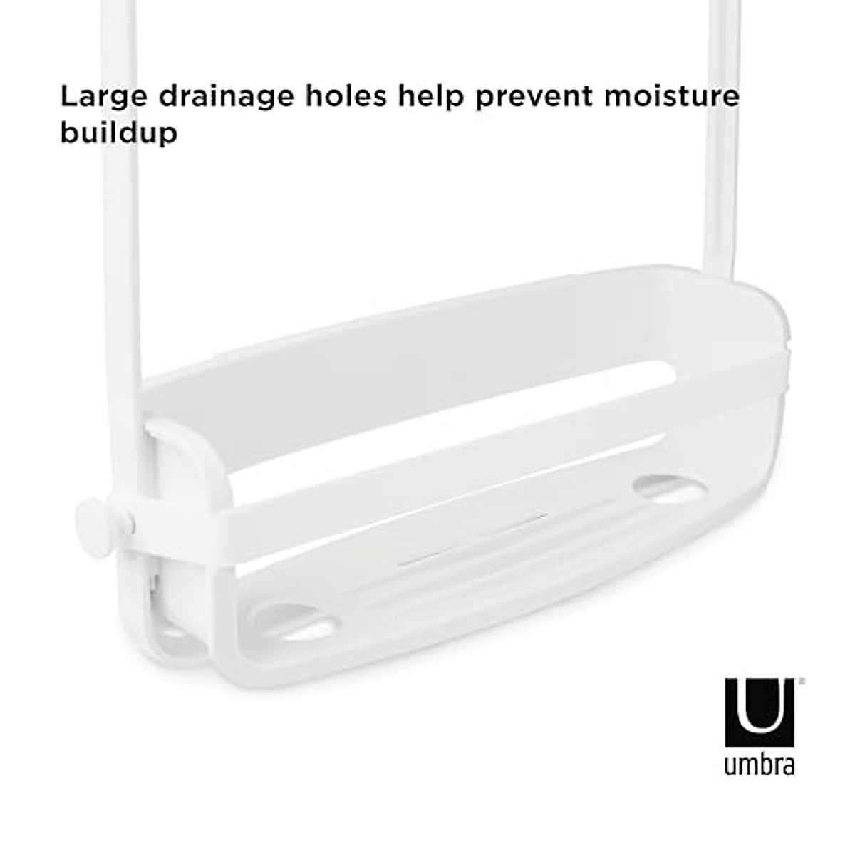 Umbra Flex Hanging Shower Caddy, Bathtub Shelf and Bathroom Organizer, White