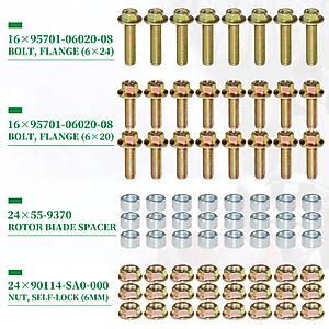 NICHEFLAG HS35 Paddles with 22431-727-013 Belt 23161-952-771 Belt Replace Honda HS35 Paddles, Honda HS35 Snowblower Paddles, 1003375, 1003391, 72521-730-003 72552-730-003 for Honda HS35A Snow Throwers