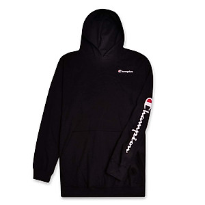 Champion Mens Big & Tall Long Sleeve Pullover Jersey Hoodie BLACK 3X