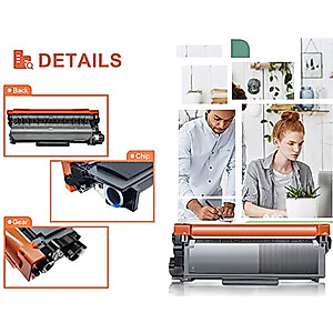 Juyudow Compatible Toner Cartridge Replacement for Dell E310dw E310 E514 E515 for Monochrome E310DW E515DW E514DW E515DN Part#: P7RMX PVTHG 593-BBKD (2 Packs Black, 2600 Pages High Yield)