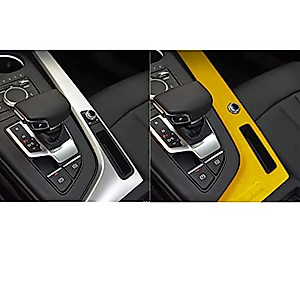 Toworldit Alcantara + ABS Material Central Control Gear Box Panel Side Trim Cover Compatible with Audi A4L 2017-2021 (Yellow)