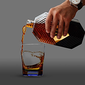 DISCOUNT PROMOS 10 Verona Whiskey Glasses Set, 11 oz. - Durable, Thick Base, Color Bottom, Barware - Blue