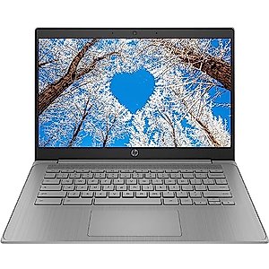 HP Flagship Chromebook 14 HD Student Laptop, Intel Pentium Quad-Core N4120 Processor, 4GB RAM, 64GB eMMC, Wi-Fi 5, Webcam, Bluetooth, Zoom Meeting, Chrome OS, w/GM Accessory
