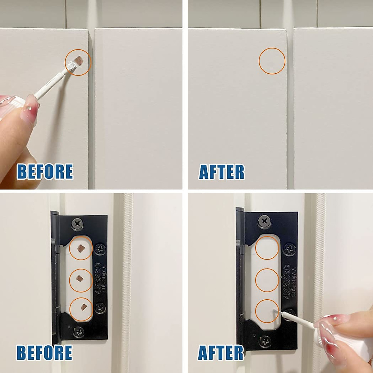 cocomfix White Touch Up Paint, Multi Surface Touch Up Paint Pen, Interior & Exterior Scratch Repair for Wall, Door, Cabinets, Wood, Furniture, Water Based & Low Odor. 1.5 Fl Oz (Perfect White)