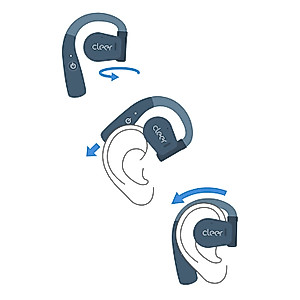 Cleer Audio ARC Open-Ear True Wireless Headphones with Touch Controls, Long-Lasting Battery Life, Touch Control, and Powerful Audio for Music, Podcasts, and More (Light Grey)