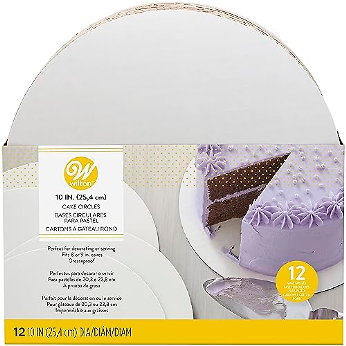 Wilton Performance Pans Aluminum Round Cake Pan, Small and Medium 4 Piece Set, 10 Inch (12 Pack)