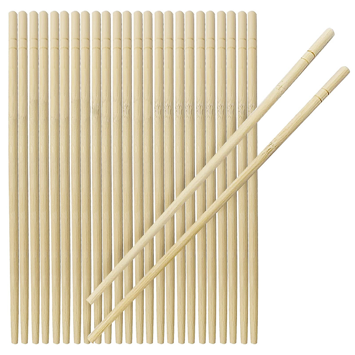 UEJYWUY 400 Pairs 8 Inch Disposable Chopsticks, Separated Sleeved Individually Wrapped Disposable Bamboo Chopsticks, Bamboo Wooden Chopsticks for Noodles, Sushi, Asian Food