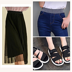 1 Roll Flat Elastic Cord 1.5-Inch Wide by 3-Yard Double-Side Twill Elastic Band(#19 Rose Red)