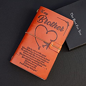 Apeso Engraved Leather Journal - Ideal Gifts for Brother on Any Occasion