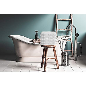 Zuperia Bath Towels 24 x 48 inches, Set of 6 - Ultra Soft 100% Combed Cotton White Towels, Highly Absorbent Daily Usage Bath Towel Set Ideal for Pool, Home, Gym, Spa, Hotel - (White)