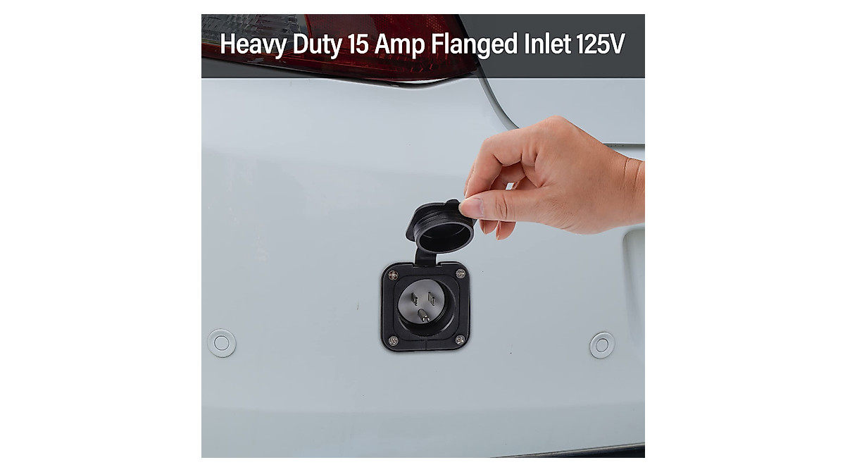 15 Amp NEMA Shore Power Inlet Plug with Extension Cord