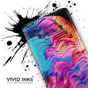 DesignSkinz Liquid Abstract Paint V2 Protective Vinyl Decal Wrap Skin Cover Compatible with The Samsung Galaxy S20 (Screen Trim & Back Glass Skin)