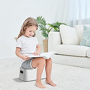 UNCLE WU Step Stool for Kids(2 Pack) - Toddler Lightweight Step Up Stool for Kitchen - Bathroom Safety Bottom as Potty Training Stool - Premium Slip-Resistant Surface Step Stool for Kids/Adult (Gray)