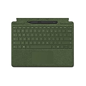 Microsoft Surface Pro Signature Keyboard with Slim Pen 2 Bundle, Forest Colour Keyboard