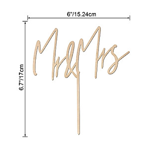 Party to Be Mr & Mrs Wedding Cake Topper in Wood (Design 04)