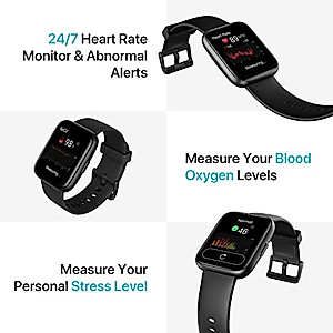 Smart Watch for Men Women - Answer/Make Calls/Quick Text Reply, 1.83" Screen for Android Phones iPhone Samsung Compatible IP68 Waterproof Smartwatch Fitness Tracker Heart Rate Blood Oxygen Monitor